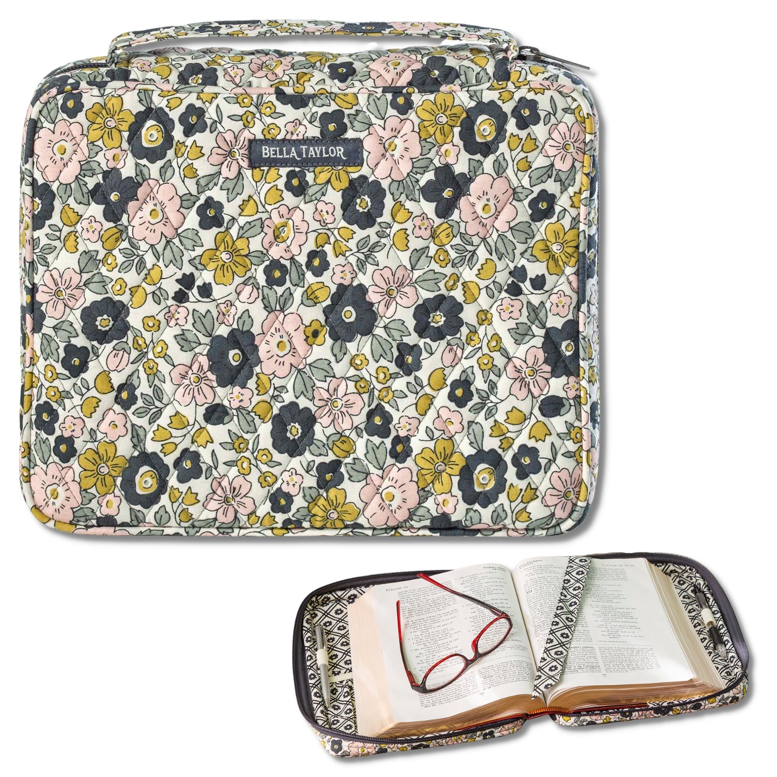 Delicate Floral Charcoal Book Cover – Bella Taylor