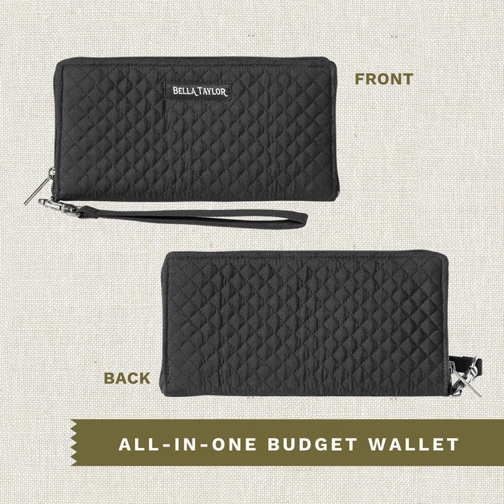 Solid Black RFID Envelope Wallet – Bella Taylor