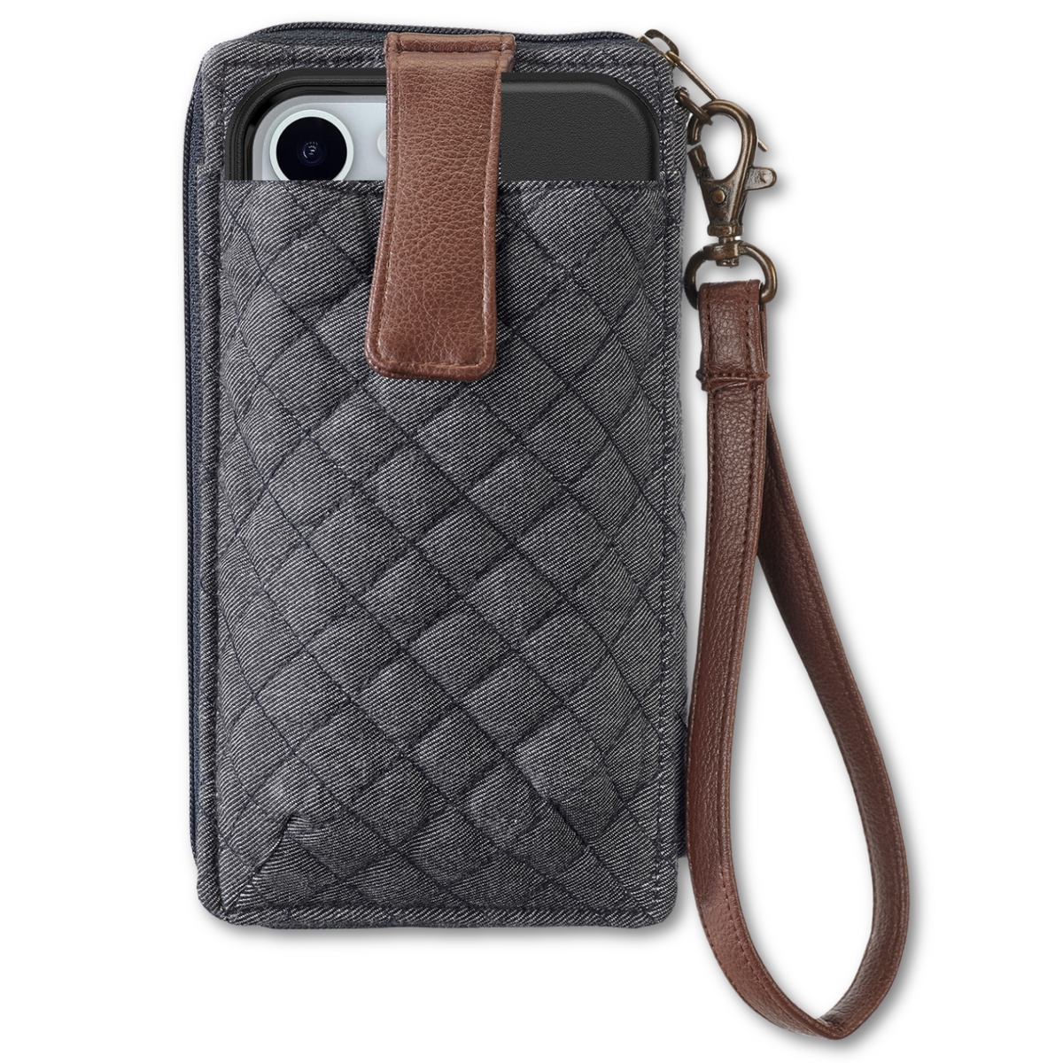 Dark Denim RFID Cell Phone Wristlet – Bella Taylor